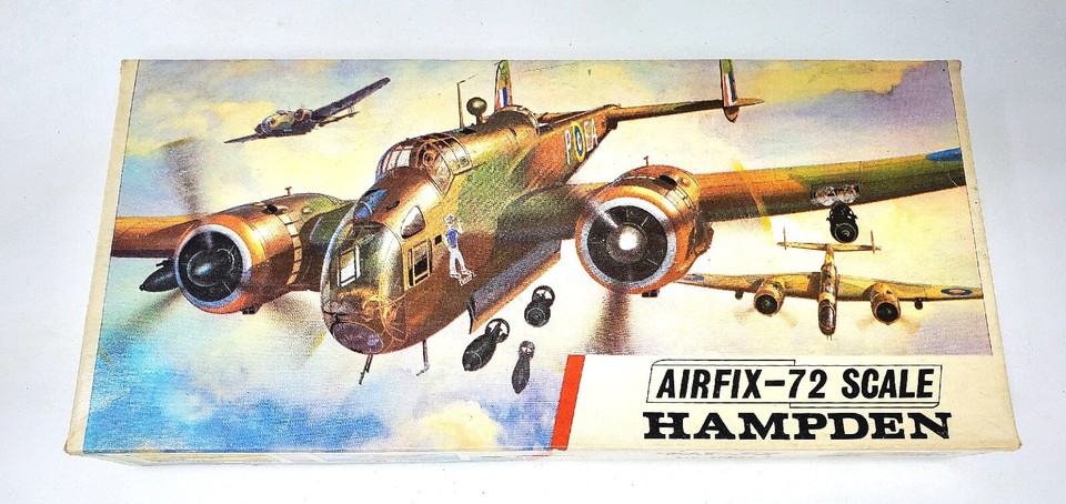 NIB Vintage Airfix-72 HAMPDEN 1/72 Scale Plastic Model Kit No. 491 ...