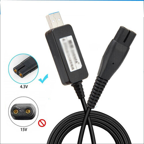 4.3V A00390 Charger Power Cable For Philips Norelco Oneblade RQ330 S300 ...