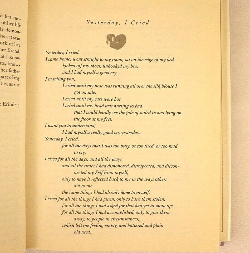 Yesterday, I Cried by Iyanla Vanzant 1999 Hardcover Lessons of living ...