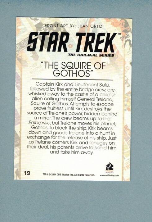 2014 Rittenhouse Star Trek Original Series Portfolio Prints #19 Squire of Gothos | eBay