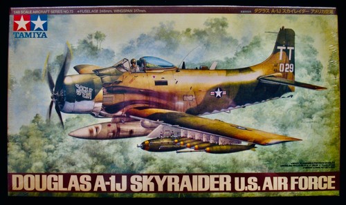 DOUGLAS A-1J SKYRAIDER~US Air Force Model Kit~1:48 scale~TAMIYA (New In ...