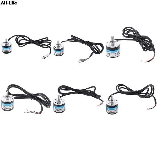 100/200/400/500/600P/R Encoder DC 5V-24V encoder Rotary AB 2 Phases 6mm ...