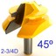 1 pc 1/2" SH 2-3/4" Diameter 45° Lock Miter Router Bit S 4861543140914 ...