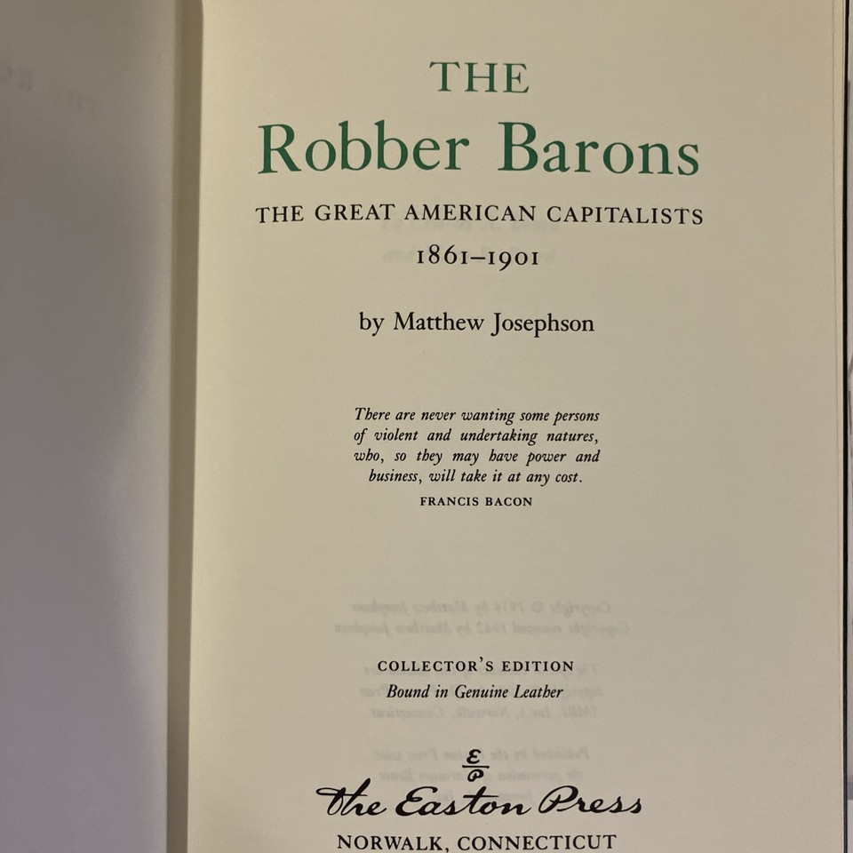 Easton Press: ROBBER BARONS: ROCKEFELLER: MORGAN: GOULD: VANDERBILT ...