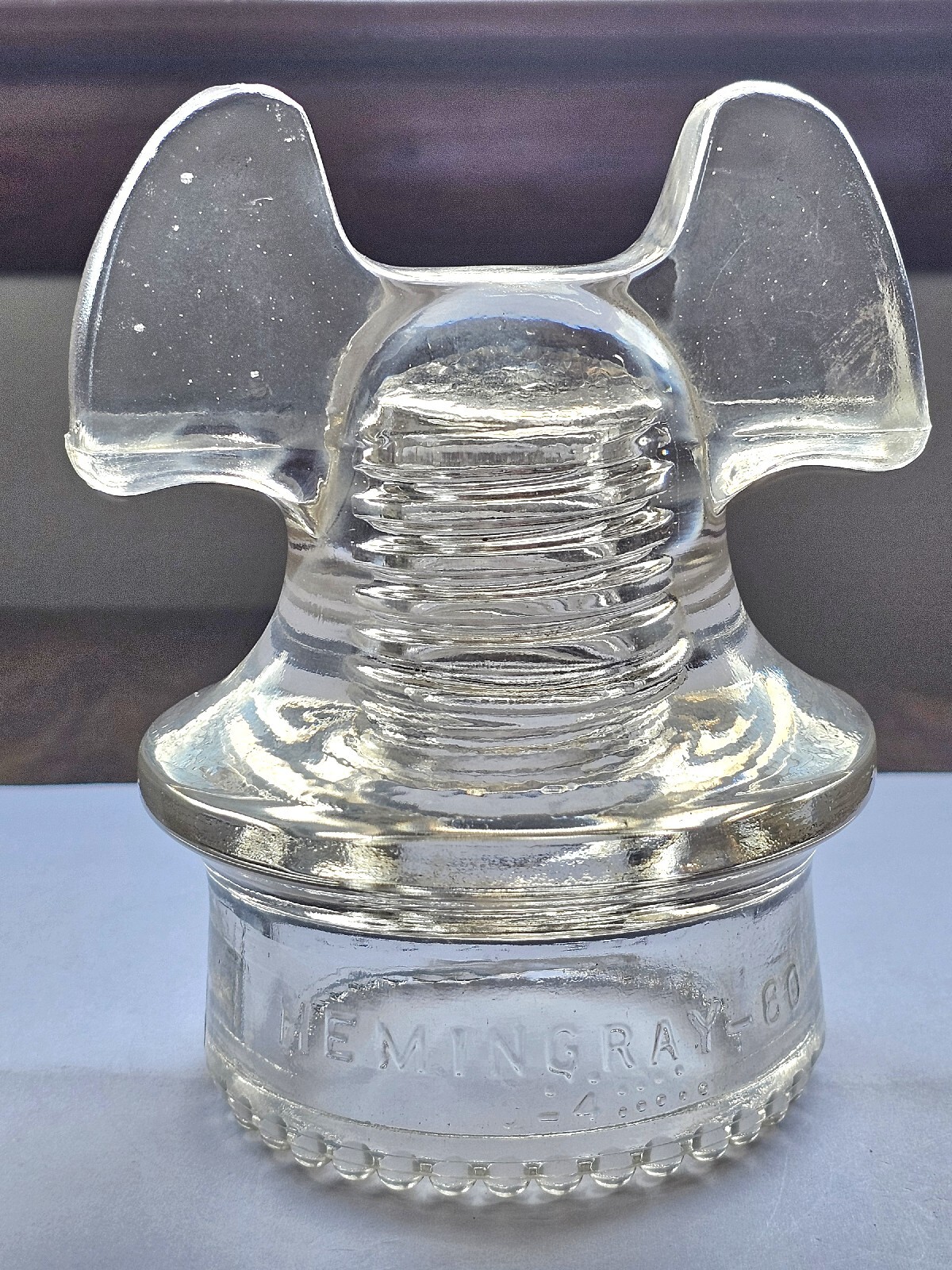 Rarer Super Shape Hemingray 60 Clear Mickey Mouse Ear Insulator | eBay