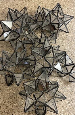 Multi Faceted Glass Metal Edge Lot For Crafters | eBay