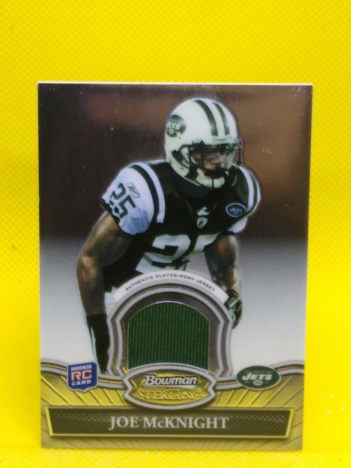 Joe McKnight 2010 Bowman Sterling ROOKIE JERSEY BSR-JM NY Jets USC ...
