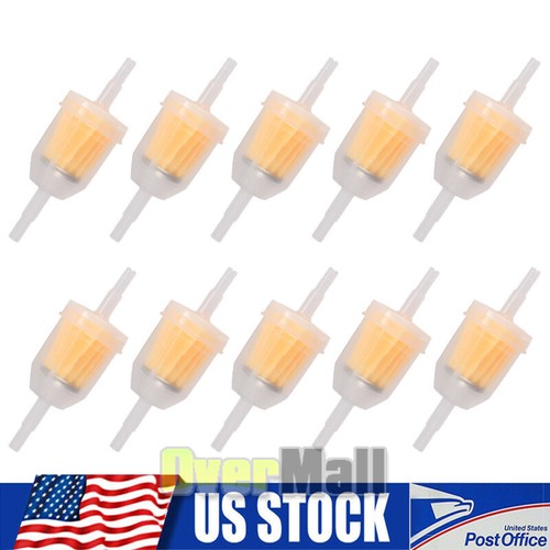 10PCS Motor Inline Gas Oil Fuel Filter Small Engine For 1/4'' 5/16 ...