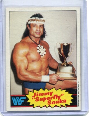 1985 Topps WWE - JIMMY "SUPERFLY" SNUKA - Rookie Card #6 -WWF WRESTLING ...