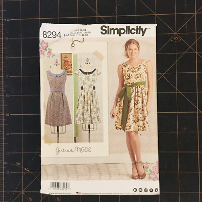 Simplicity Pattern 8294 U5 Sz 6-14 misses dress & sash cut to Sz 12 | eBay