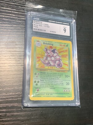 Pokémon TCG Nidoking Base Set 11/102 Holo Unlimited Holo Rare Graded9 ...
