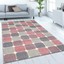 Blush Pink and Grey Rug Geometric Carpet Extra Large Small Living Room ...