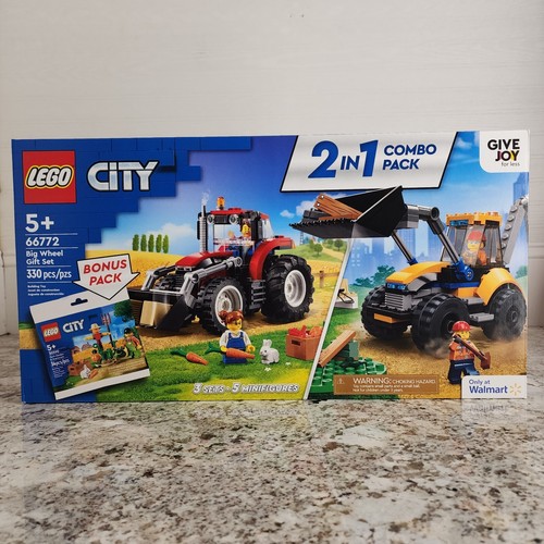LEGO City Big Wheel Gift Set 66772, 2in1 Tractor and Construction ...