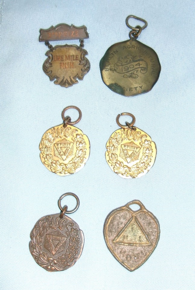 SIX 1904-1920 SPORTING MEDALS - YMCA, BERLIN AGRICULTURAL SOCIETY ...