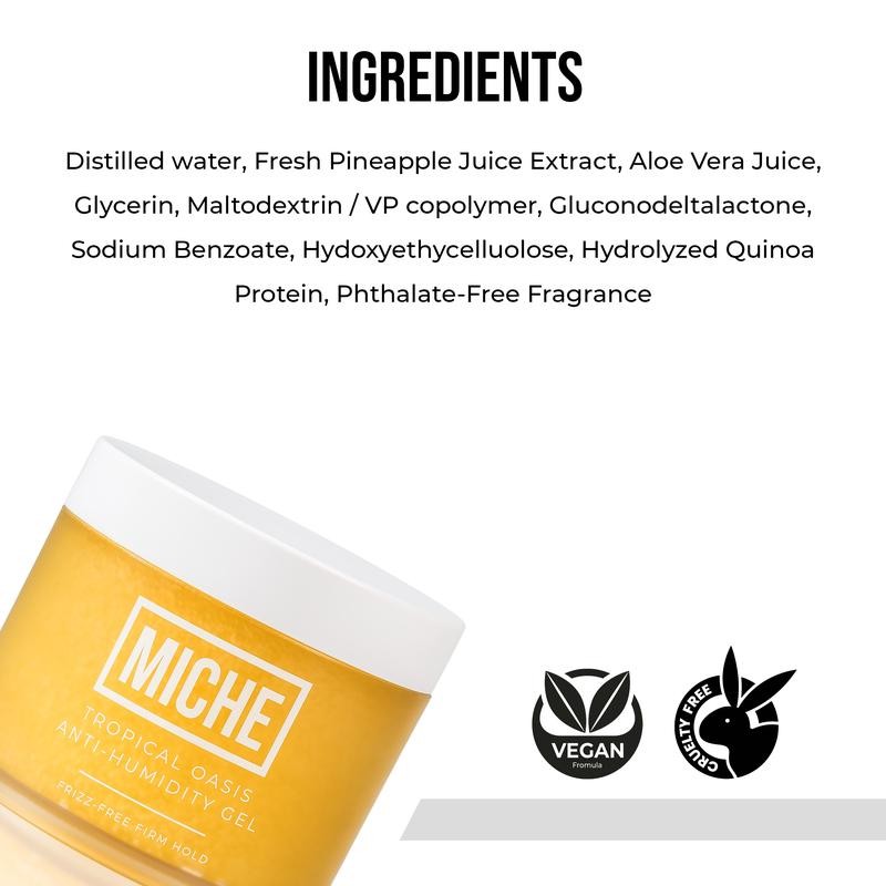 Miche Beauty Anti-Humidity Frizz-Free Strong Hold Hair Gel | for All ...