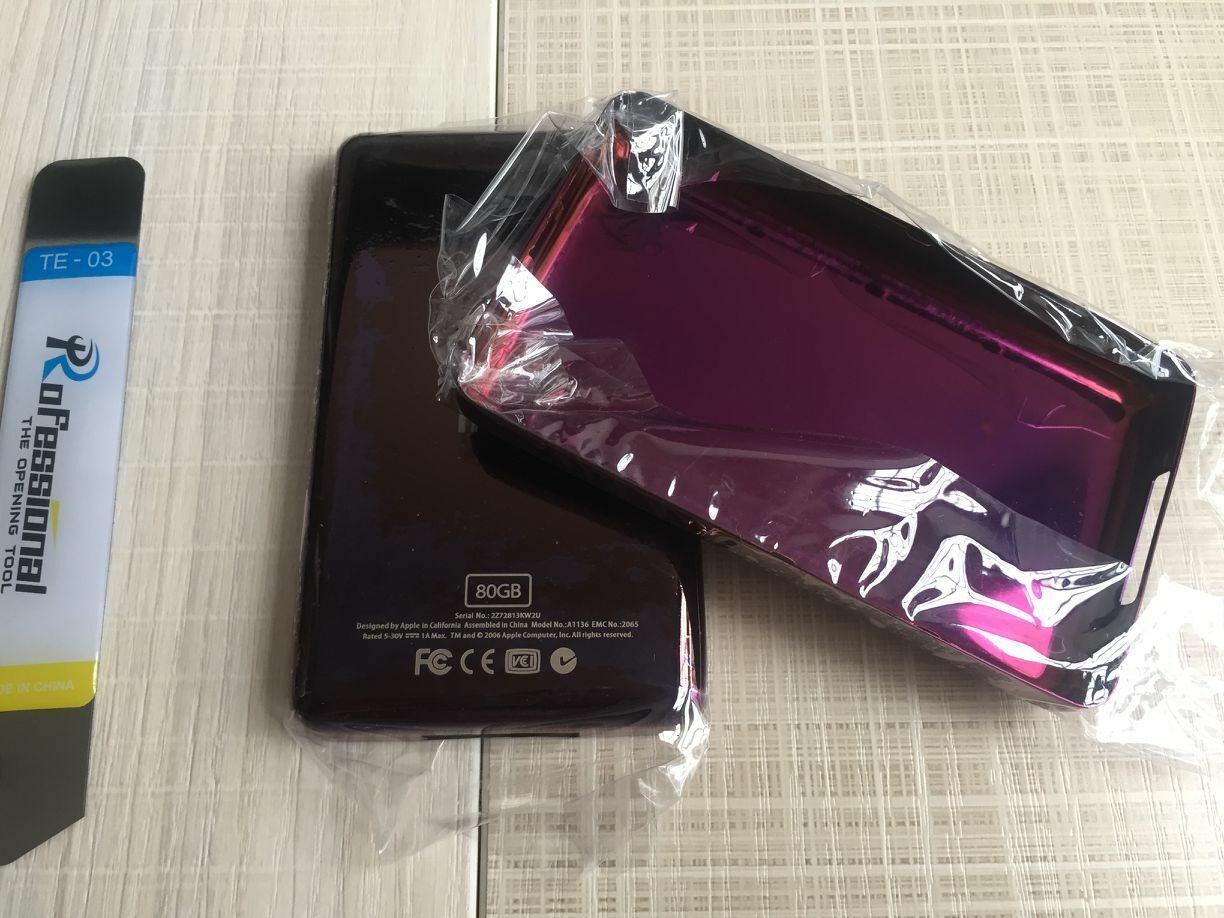 PURPLE Metal Rear Back Housing Case Cover For iPod 6th Gen Classic 80GB ...