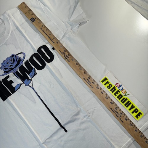 Vlone x The Woo T-Shirt Men's Size Large White Blue Flower Tee NEW | eBay