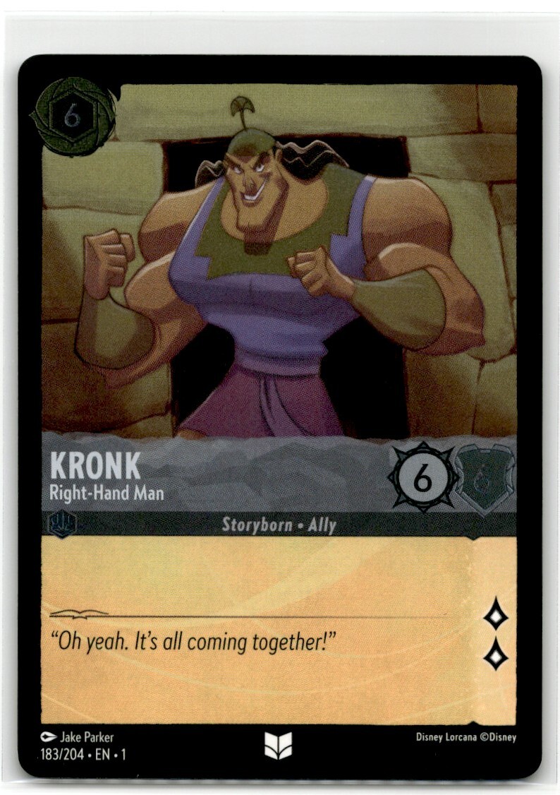 2023 Disney Lorcana Trading Card Foil Kronk HOLO #183 The First Chapter ...