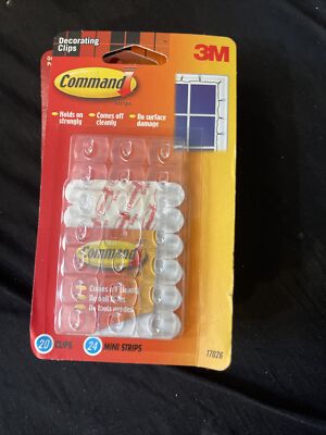 Command Light Clips, White, White, Decorate Damage-Free 17026 Five ...