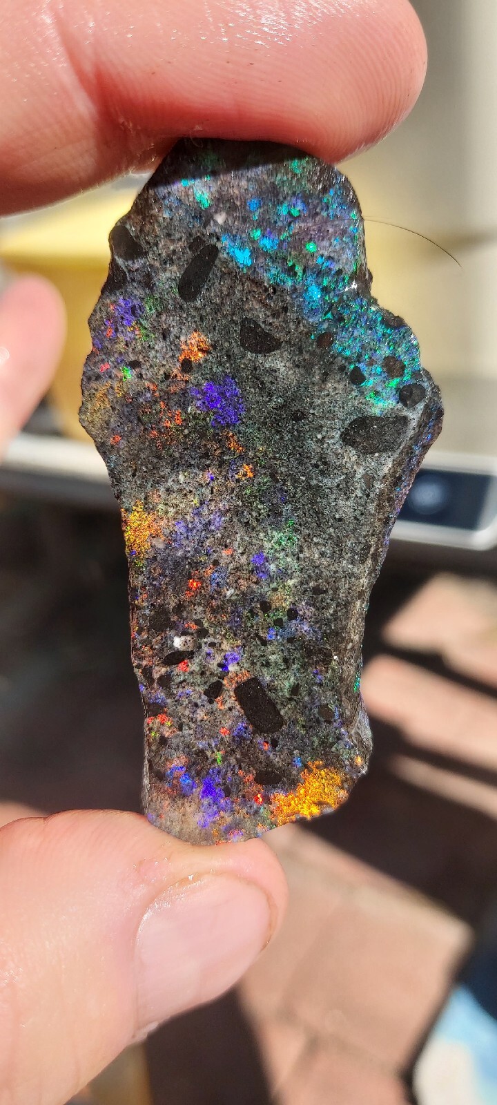 15gram Rainbow Matrix Opal (Sandstone Matrix) rough. Lapidary rocks ...
