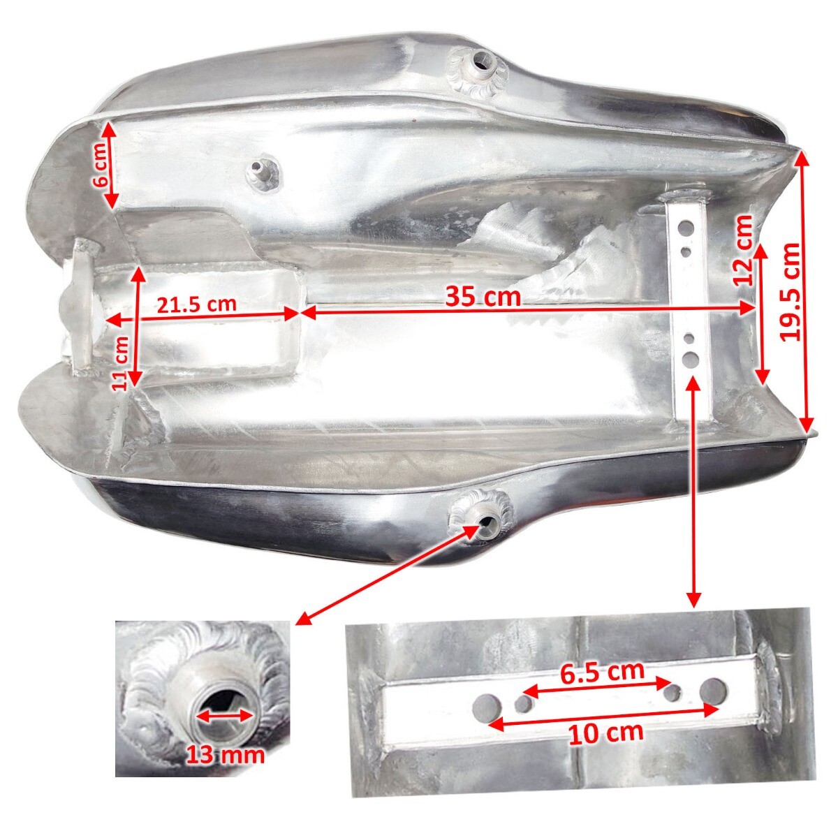 Petrol Gas Fuel Tank+Cap Aluminium Alloy Fits BMW R100 RT RS R90 R80 ...