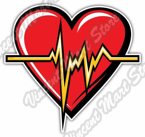 Heart Beats Cardiology Doctor Love Gift Car Bumper Vinyl Sticker Decal ...