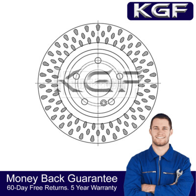 KGF Rear 1x Brake Disc Fits Mercedes CLA A-Class GLA 2.0 2.1 CDi D ...