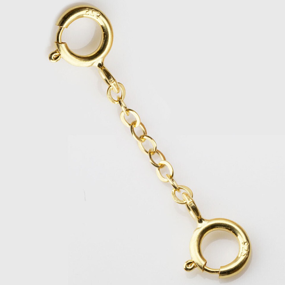 9ct Strong Extender Safety Chain Bracelet Necklace Connecting Ring ...