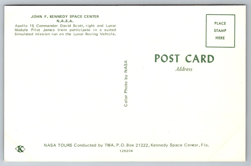 Postcard Apollo 15 Commander David Scott Lunar Roving Vehicle NASA ...