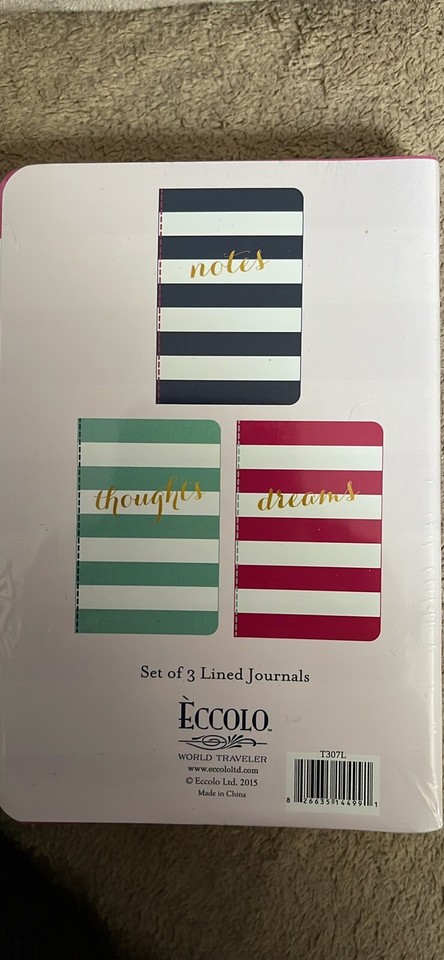 Eccolo Lined Mini Journals Set Of 3 Colorful Fun Notebooks With ...