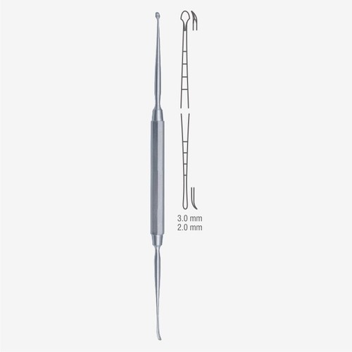 COTTLE Septum Elevator, 8", Double Ended, Graduated, B/S Ends, 2 mm & 3 ...