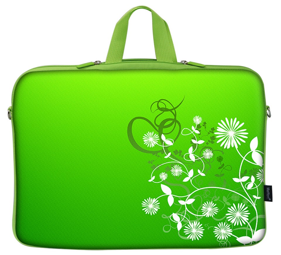 Green Laptop Computer Sleeve Bag w Hidden Handle Fit Asus Dell HP 15 15 ...