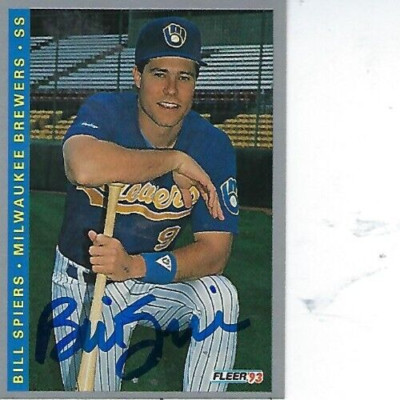 BILL SPIERS SIGNED 1993 FLEER #635 - MIL,WAUKEE BREWERS | eBay