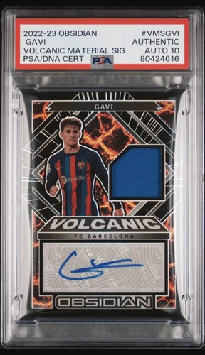 PSA 10 2022-23 Panini Obsidian Gavi Auto /27 Patch Autograph Barcelona ...