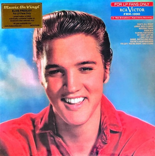 ELVIS PRESLEY - FOR LP FANS ONLY - 180-GRAM TRANSLUCENT BLUE VINYL LP ...