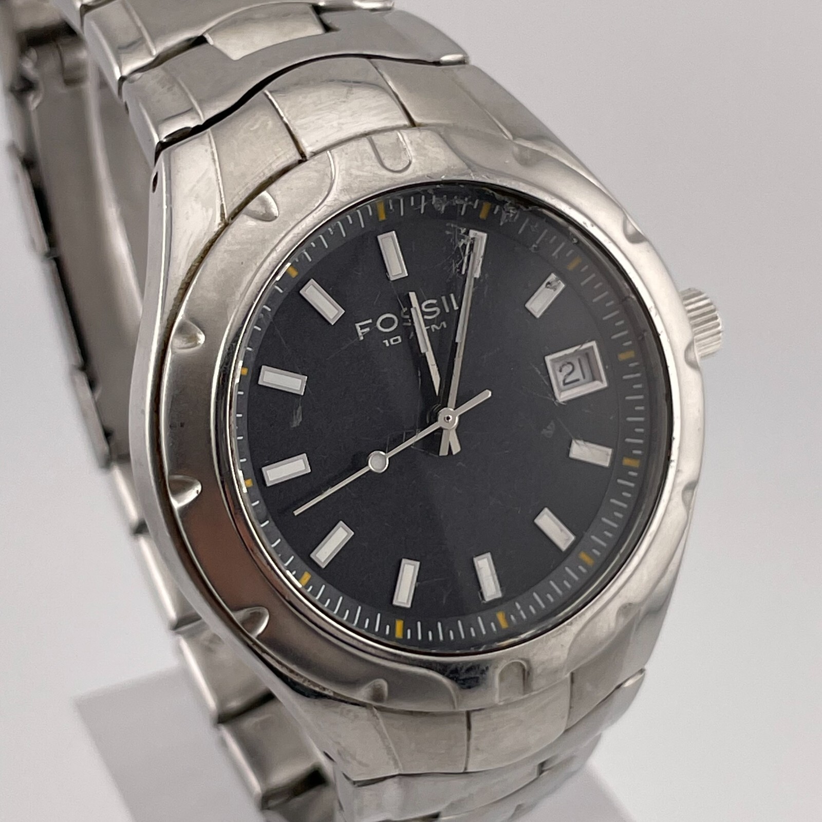 Fossil Mens Watch AM-4065 Date 40mm Case Black Dial Q… - Gem