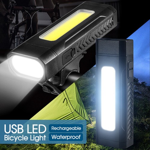 Waterproof Rechargeable LED Bike Bicycle Light USB Cycle Front Back ...