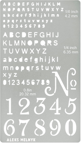 No.422 Metal Stencil, Tiny Letters, Pyrography, Wood Burning, 1 PC ...