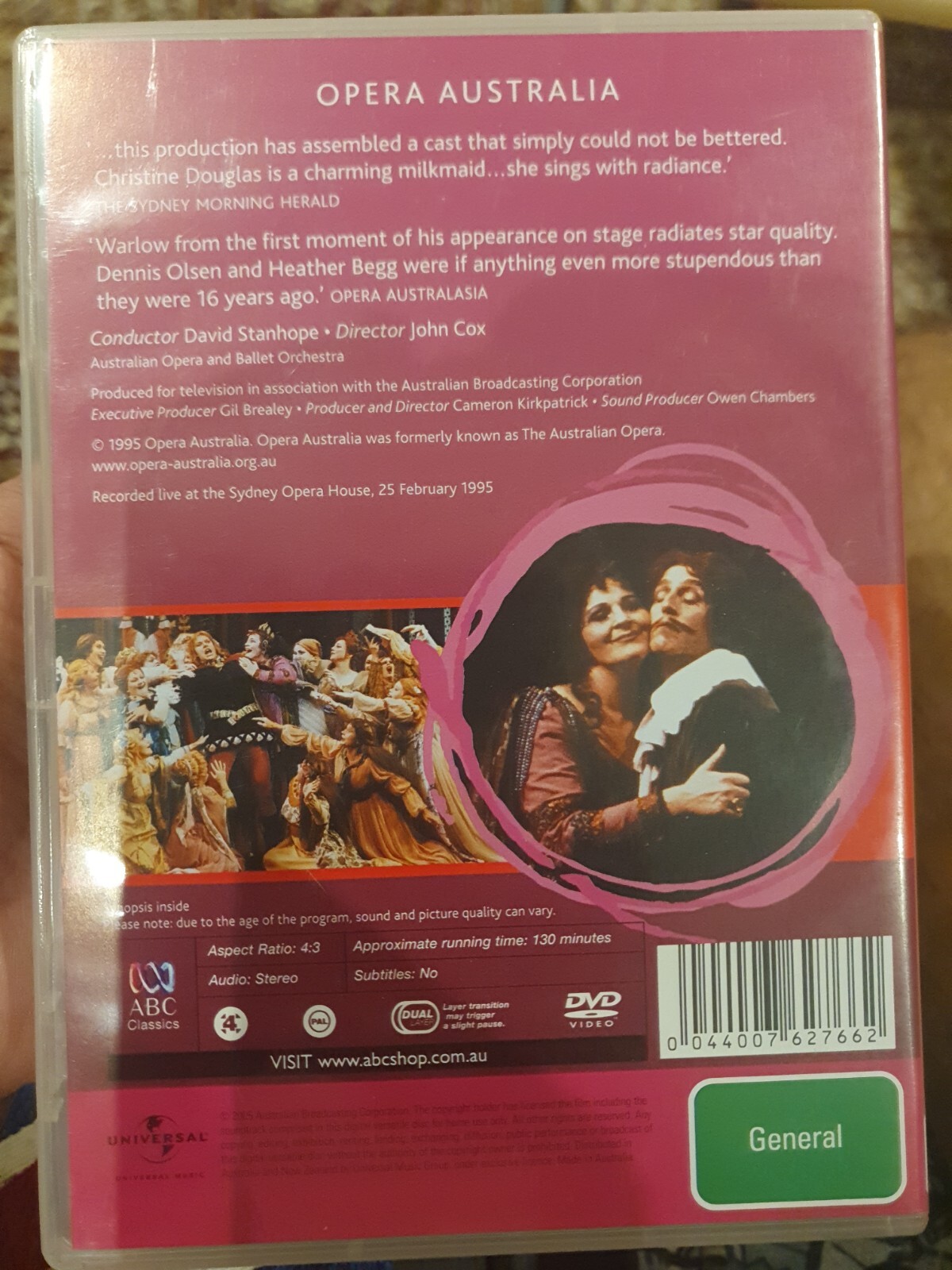 GILBERT & SULLIVAN PATIENCE DVD 1995 OPERA AUSTRALIA ANTHONY WARLOW ...