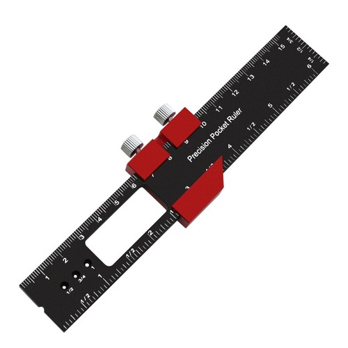 Woodworking Precision Ruler Aluminum Slide Ruler Inch & Metric T ...