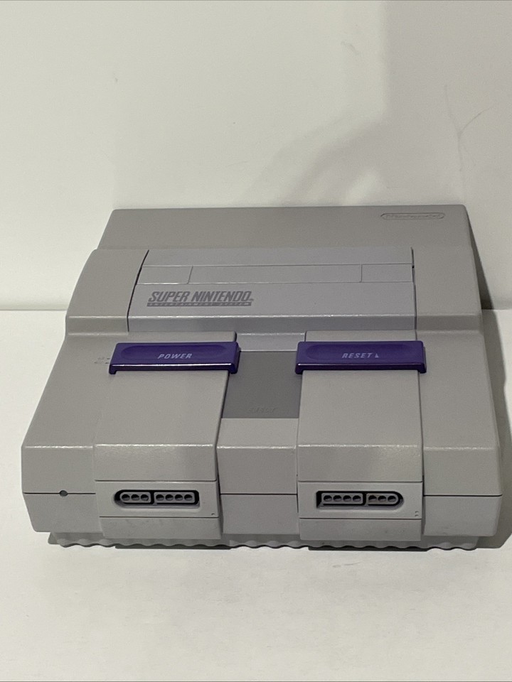 Super Nintendo SNES System Console With 2 Controllers & Cords | eBay