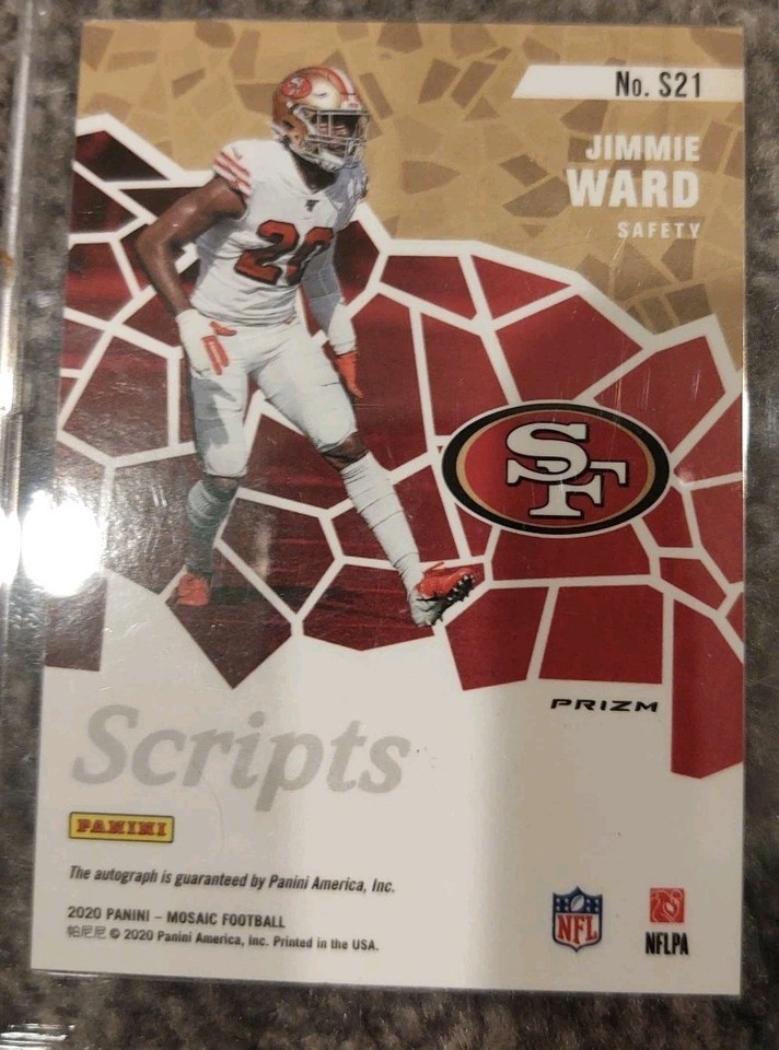 2020 Panini Mosaic #S21 Jimmie Ward Mosaic Scripts San Francisco 49ers ...