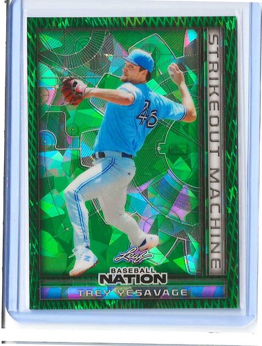 2025 Leaf Baseball Nation - Strikeout Machine Trey Yesavage Bookend 5/5 ...