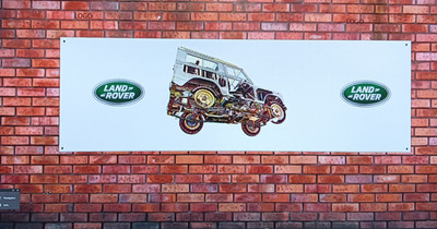 LAND ROVER 110 CUTAWAY WORK SHOP BANNER | eBay UK