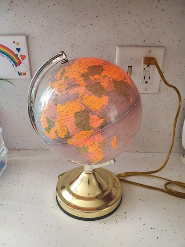 Vintage Globe Lamp Light Up World Map | eBay