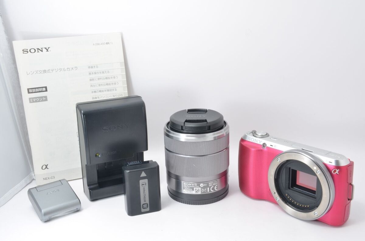 Sony Alpha NEX-C3 Mirrorless SLR Digital Camera Pink 18-55mm Sony Alpha NEX-C3 Mirrorless SLR Digital Camera Pink 18-55mm