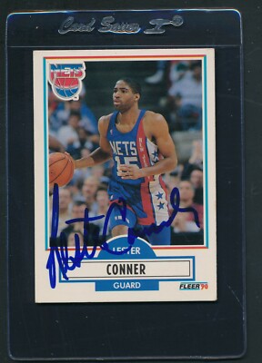 1990/91 Fleer #119 Lester Conner Nets Signed Auto *E300 | eBay