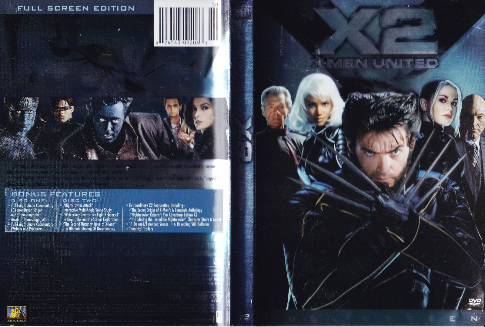 X Men 2 Dvd
