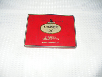 Virginia Cigarettes Craven " A " Black Cat Red Cigarette Tin EMPTY ...