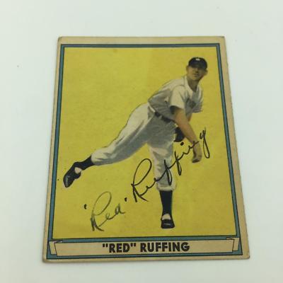 Rare Red Ruffing Signed Autographed 1941 Play Ball Baseball Card With ...
